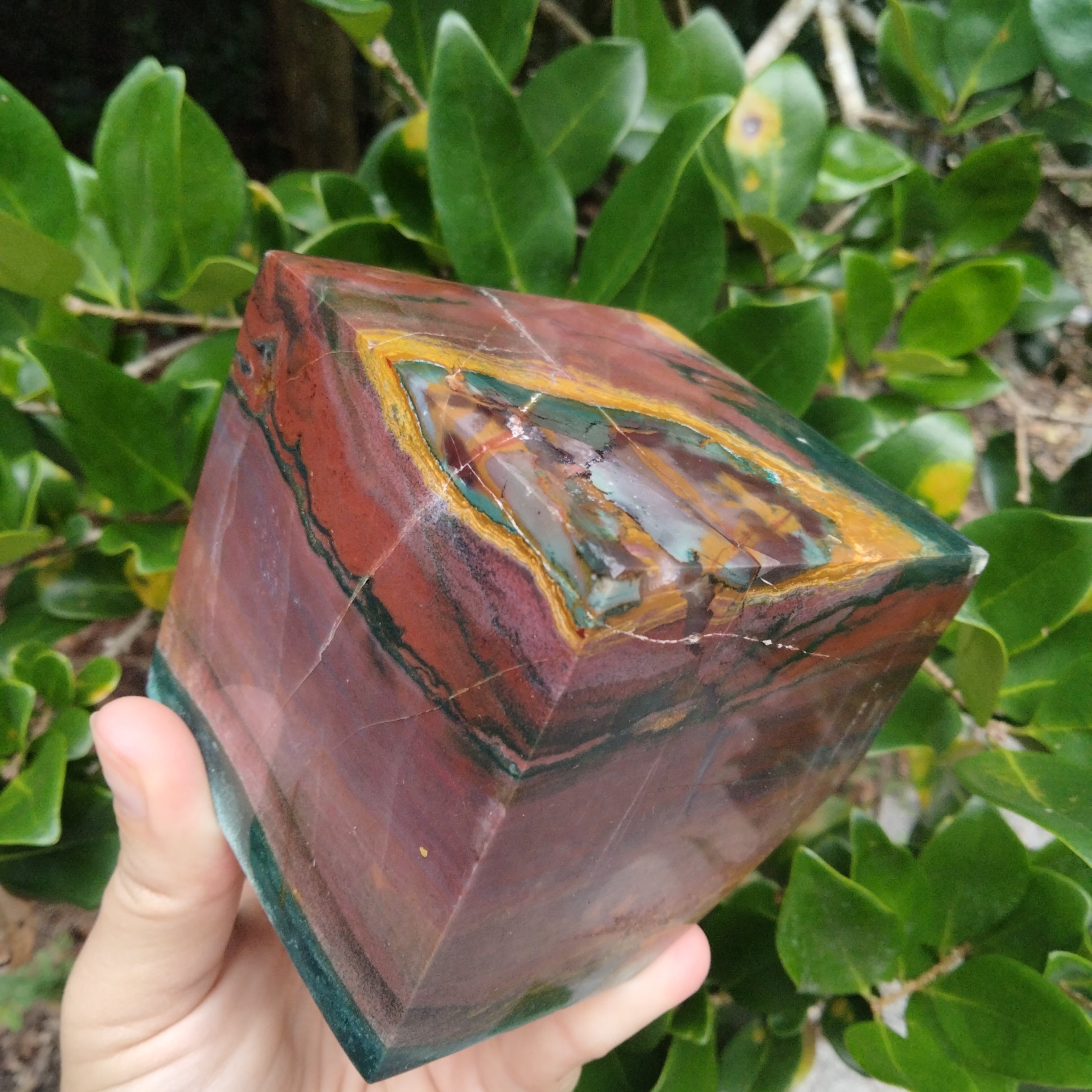 Ocean Jasper cube – Orender Farm and Gardens LLC